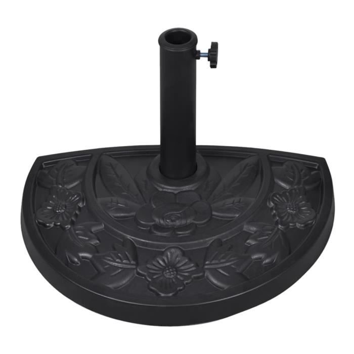 Fydun Socle de parasol demi-rond Résine 112255 - Cdiscount Jardin