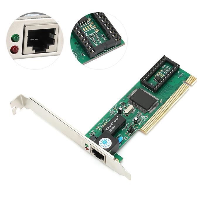 Carte Réseau Ethernet - GOTOTOP - 8139D - 10/100 Mbps - PCI 32 bits ...