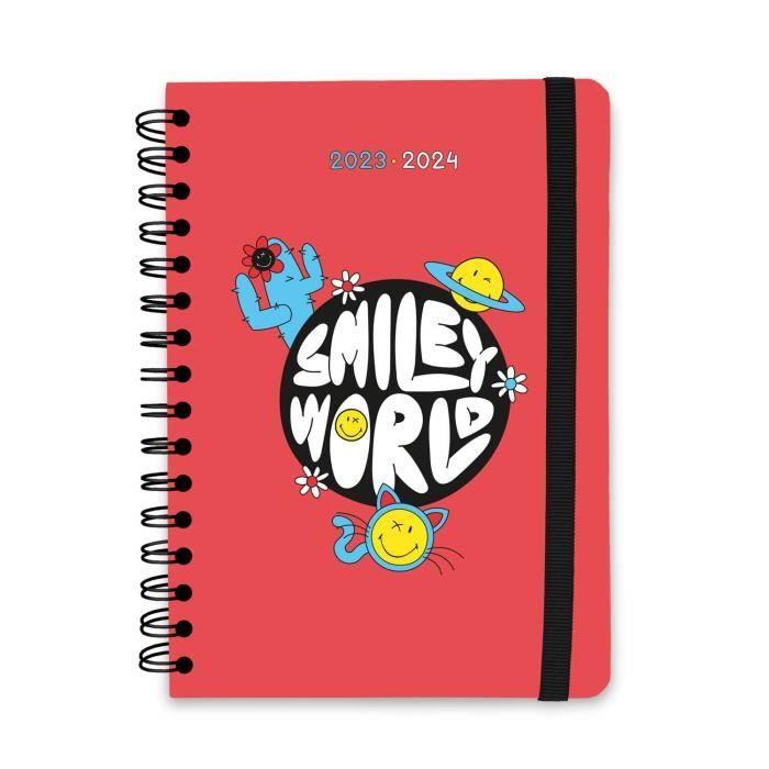 Agenda scolaire 2023-2024 Smiley World Semaine de 12 mois A5 ...