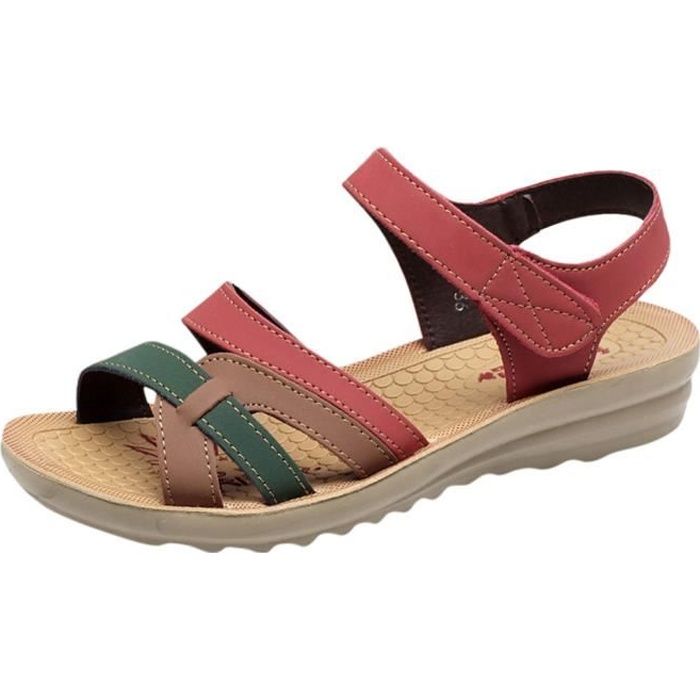 Lukcolor Sandale - Nu-Pieds Femmes Dames D'été Mode Sandales En Cuir ...