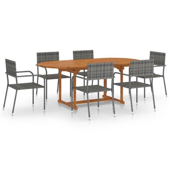 Mobilier De Jardin En Résine Tressée Ensemble à Dîner De Jardin Avec