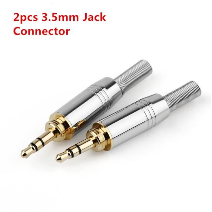 Connecteurs de doublure de fil à souder,prise adaptateur audio,longueur ...