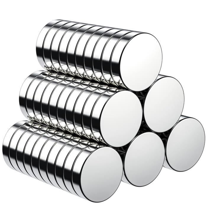 Aimants 60Pcs, Aimant Ultra Puissant Pour Frigo 10X2Mm, Petits Aimants ...
