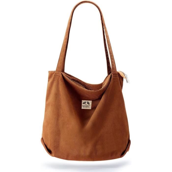 Broadream Sac À Bandoulière En Velours Côtelé Sac À Main Pour Femme ...