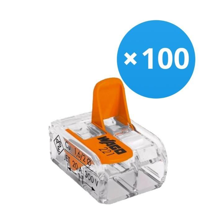 Connecteur filaire - WAGO - Lot 100x Wago 221-412 Connecteur Compact ...
