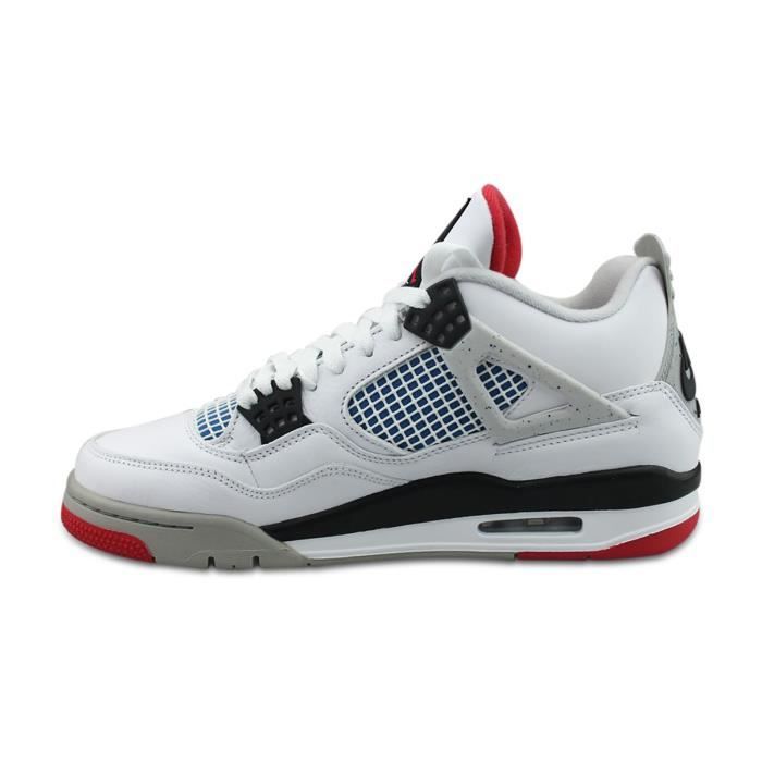 Basket Air Jordan 4 Retro Se What The - NIKE - Blanc - Cuir Blanc ...