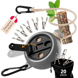 Corde à linge rétractable 8m - Cdiscount
