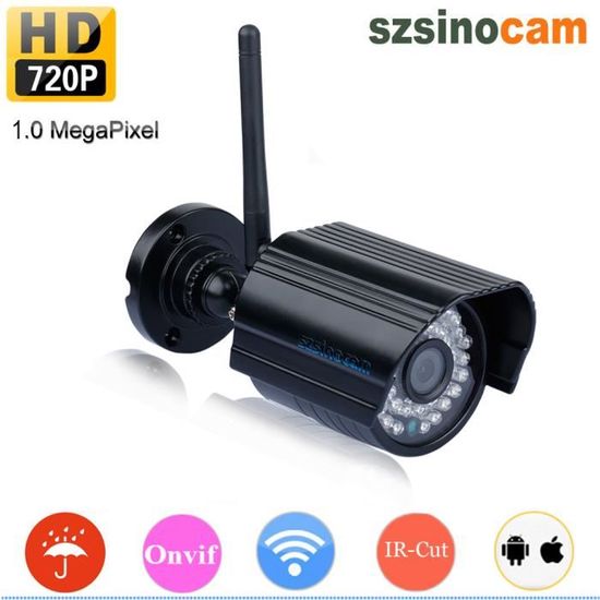 Szsinocam Caméra IP Caméra de Surveillance 720P WLAN Wireleess 1.0 ...