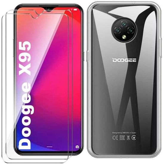 Coque pour DOOGEE X95 + [Lot de 2] Verre trempé Protection écran ...