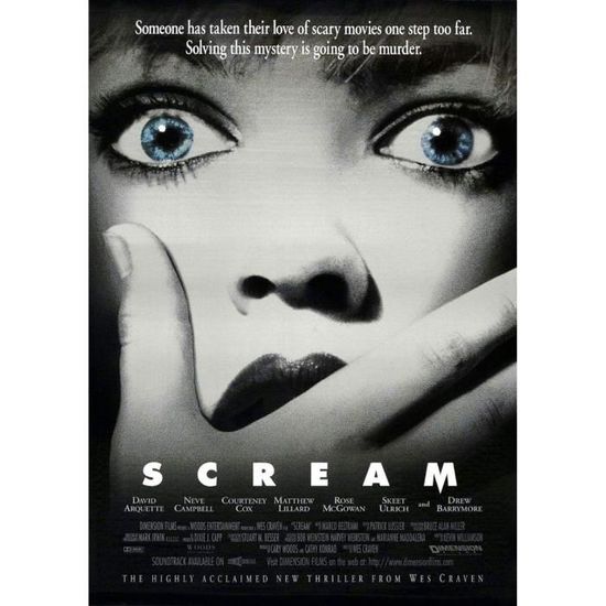 Poster Affiche Scream Original Movie Horror18 - Cdiscount Maison