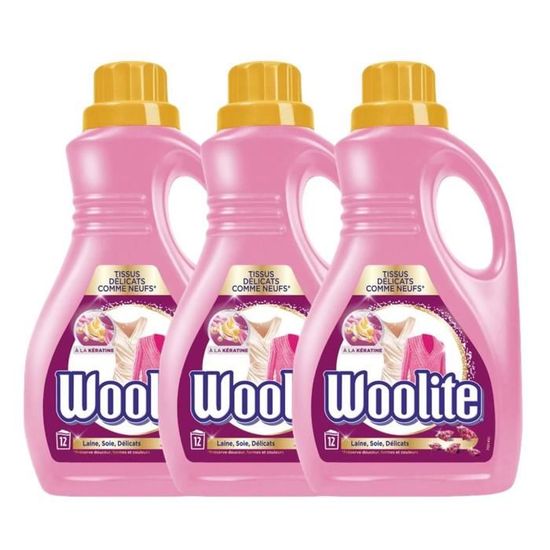 Lot de 3 Lessives Liquide Laine et Soie - 750 ml - Cdiscount Electroménager