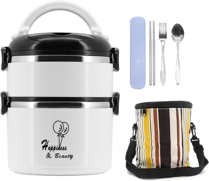 Lunch Box Isotherme,Boite Repas avec Sac à Lunch Isotherme,Couvert ...