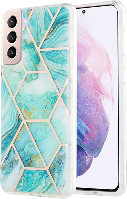 Coque Marbre pour Samsung Galaxy S21 Plus Glitter Dos Rigide Dur PC TPU ...