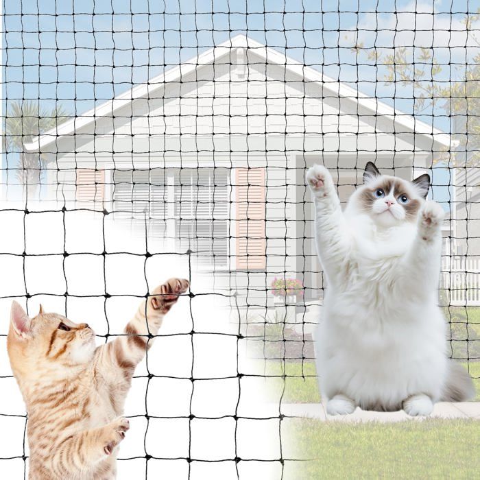 QWORK Filet Chat Balcon, Filet pour Chat 10x3m Renforcé en Fil, Filet ...