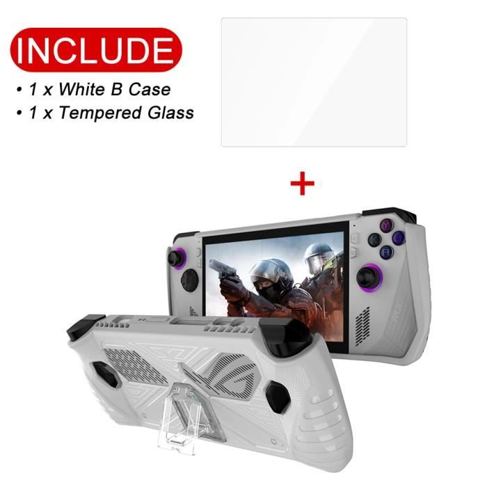 Ensemble B blanc - Coque de protection complète en TPU pour console de jeu Bali Rog Ally, Coque ...