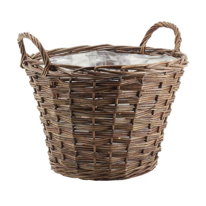 Cache-pot en osier brut doublée plastique - AUBRY GASPARD - ø 40 cm ...