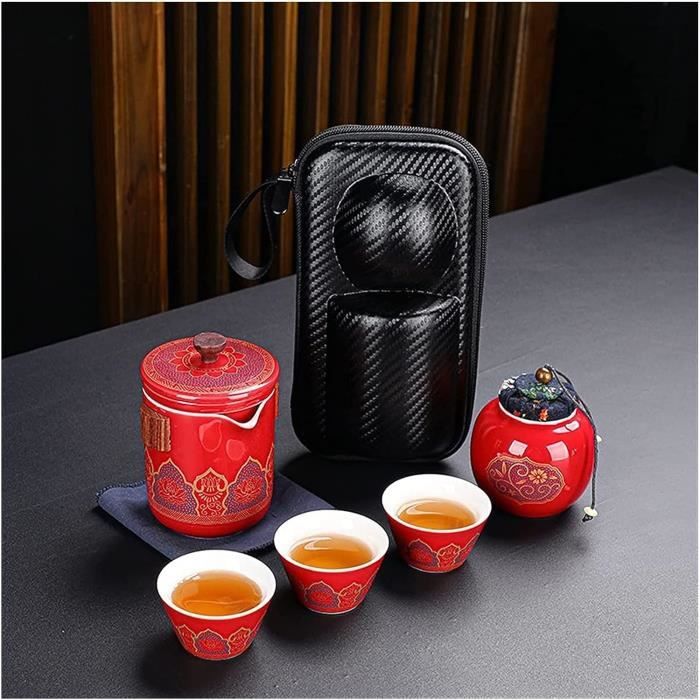 Théière Thebot Set Tea Ensemble De Thé Rouge, Jeu De Thé Céramique ...