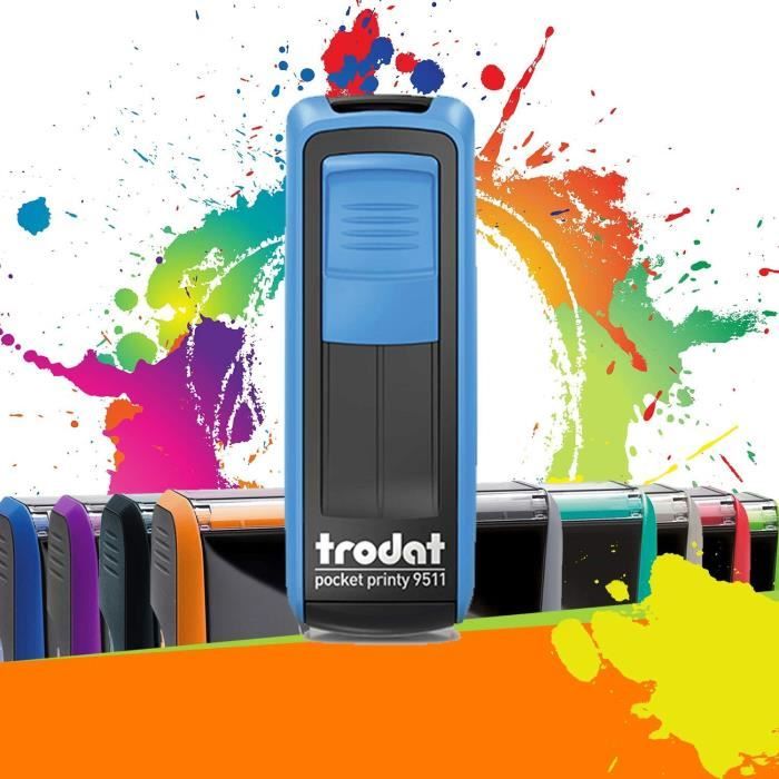 Pocket Printy 9511 - Tampon Encreur Professionnel De Poche 3 lignes À ...