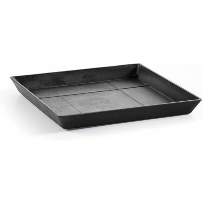 Soucoupe Ecopots Rotterdam - Anthracite 28 Cm - Noir - Pots de fleurs ...