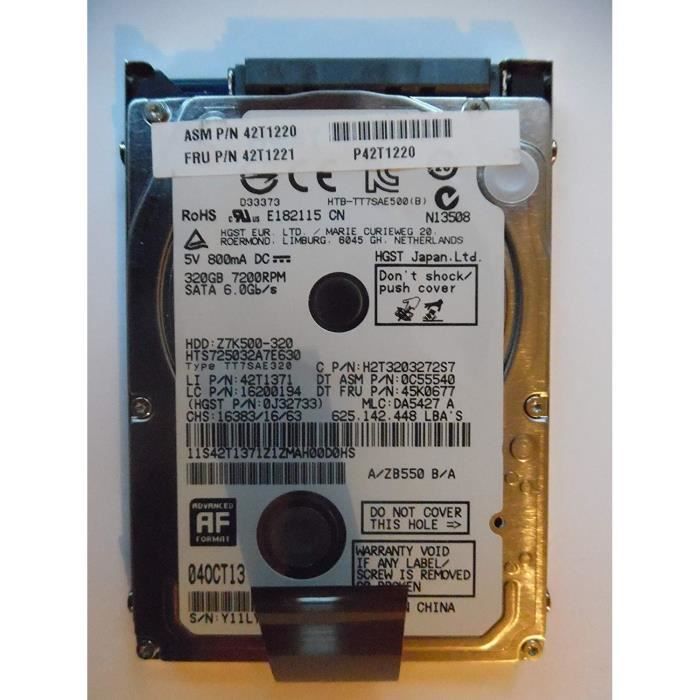 HGST HTS725032A7E630 2.5" 320 Go Serial_ata150 7200 TRS-Min - Cdiscount ...