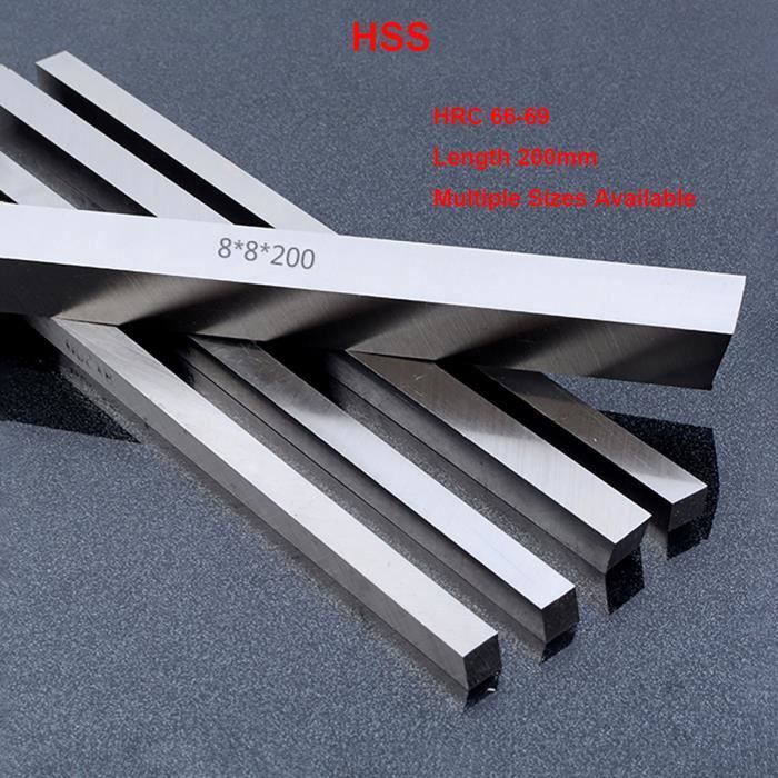 8 x 8 x 200 mm - Tour À Graver En Acier Hss, Dureté Hrc 66-69, Barre ...