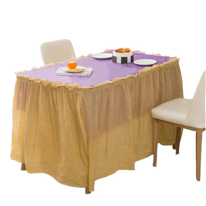 DAMILY® Jupe de table - Couvre-table PEVA - Décoration de fête bébé ...