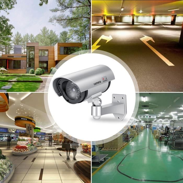 SAL caméra simulée Caméra Factice, Caméra Clignotante Rouge LED Caméra ...