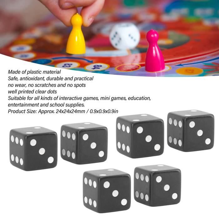 Ensemble de dés de jeu 8 pièces 6 faces jeu de dés éducatifs coin carré ...