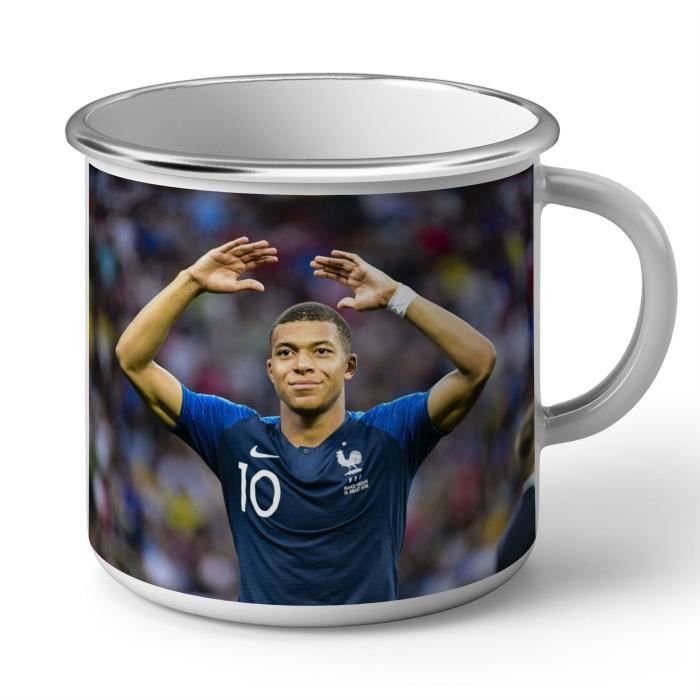 Mug en Métal Emaillé Kylian Mbappe Equipe De France Coupe du Monde ...