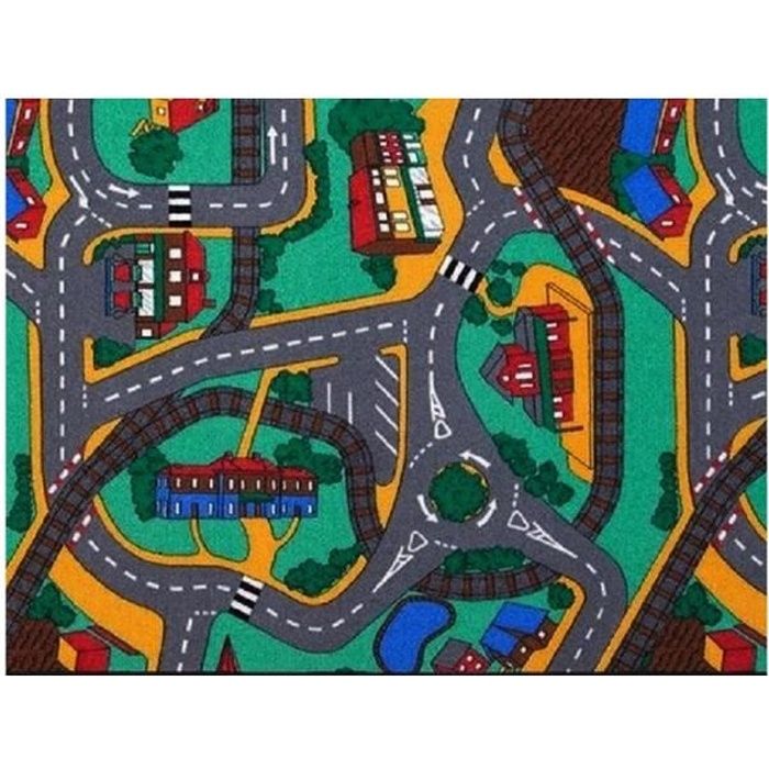 Tapis de route ville 133 x 95 cm chambre enfant voiture playtime ...