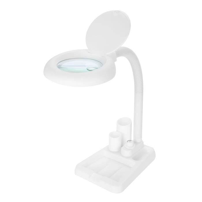 Lampe loupe de table avec loupe 5X 10X et 36 lumières LED blanches ...