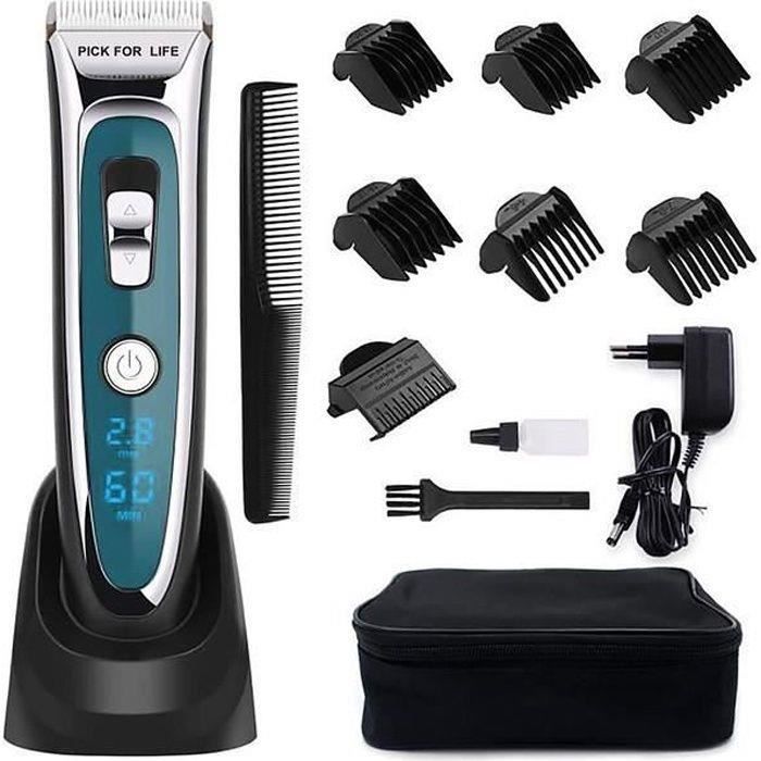 Light-Tondeuse Cheveux Professionnelle Tondeuse Barbe Electrique avec Ecran LCD Sans Fil ...