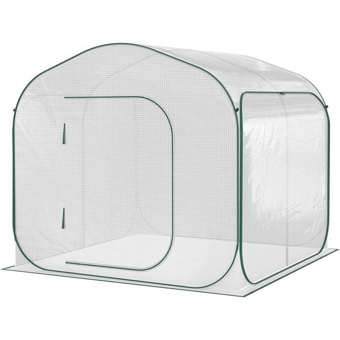 Serre Pop-up - Serre de Jardin Pop-up - Porte zippée Enroulable - dim. 2,08L x 2,08l x 195H m ...
