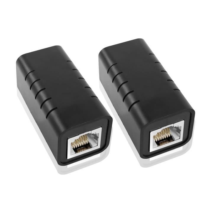 Lot De 2 Parasurtenseurs Rj45 Ethernet 8P 8C Rj45 Femelle Vers Femelle ...