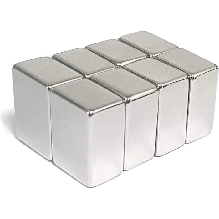® Lot De 8 Aimants Parallélépiques En Néodyme Extrêmement Puissants ...