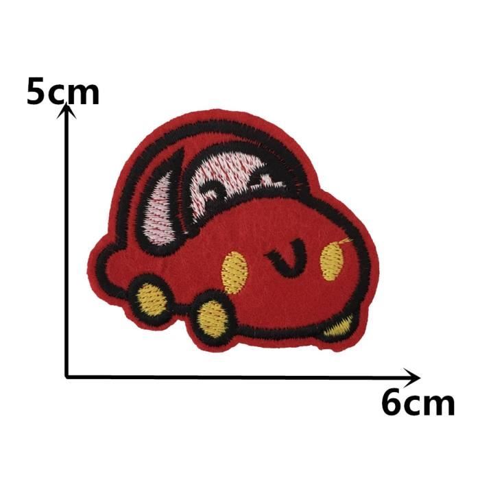 C6958 -Badge de dessin animé de voiture,Patch adhésif thermofusible ...