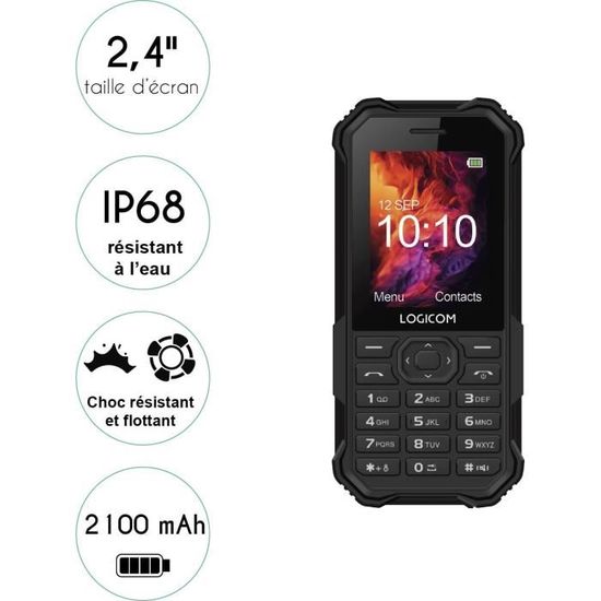 Téléphone Mobile - LOGICOM - XTREM 40 - Noir - Cdiscount Téléphonie