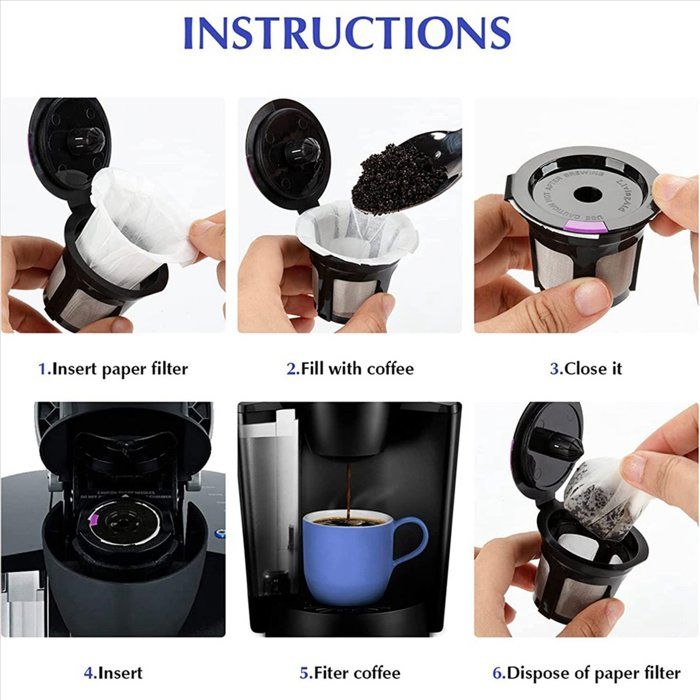 2Ensemble K Cups pour avec 100 Filtres En Papier K Cup - Compatible ...