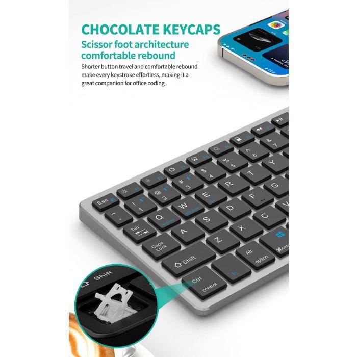 Ensembles Clavier Souris Sans Fil 2.4Ghz & Bluetooth,Clavier Et Souris ...