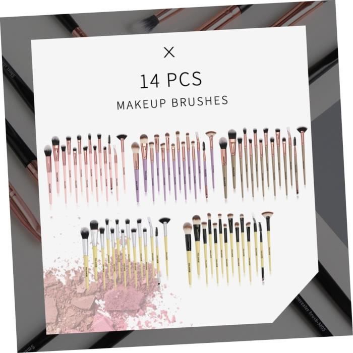 14 Pièces Pinceau Cosmétique Makeup Brushes Makeup Brush Set Makeup Kit ...