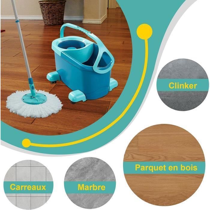 3PCS Balai Serpillère Microfibre pour Leifheit, Têtes de Balai Rechange ...