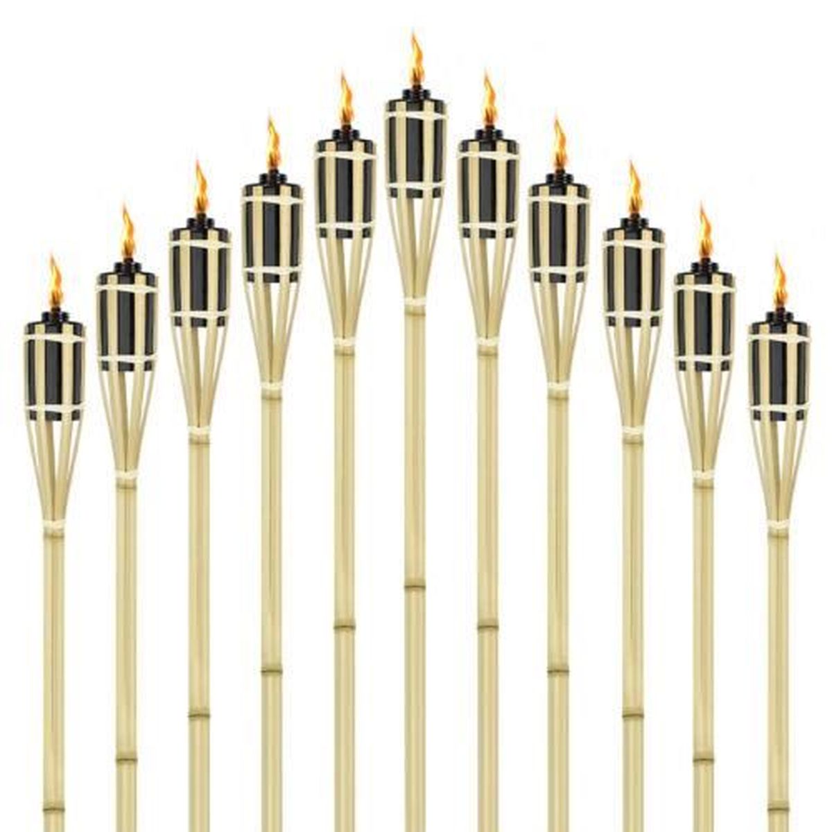 NAIZY Torche de Jardin pour l'extérieur Torches à Huile Hauteur 90cm ...