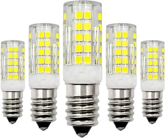 Lot de 5 ampoules LED E14 12V 4W Blanc Froid 6000K Remplacement 40 W Halogène basse tension Non ...