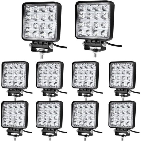 Rampe de Phare de Travail LED Rampe 10x48w 12v 24v Projecteurs ...