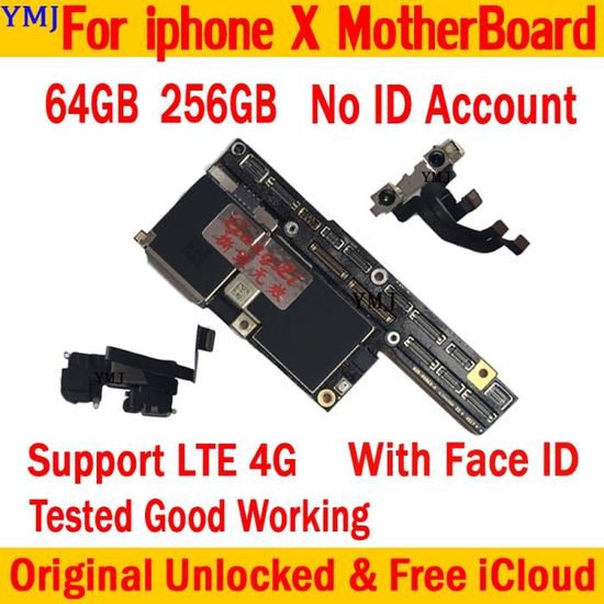 64 Go avec identification faciale-Carte mère sans Face ID pour iPhone X ...