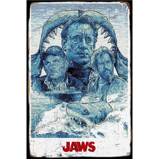 20x30cm-Jaws Horror Movie Poster Ii Signes En Étain Affiche En Métal ...