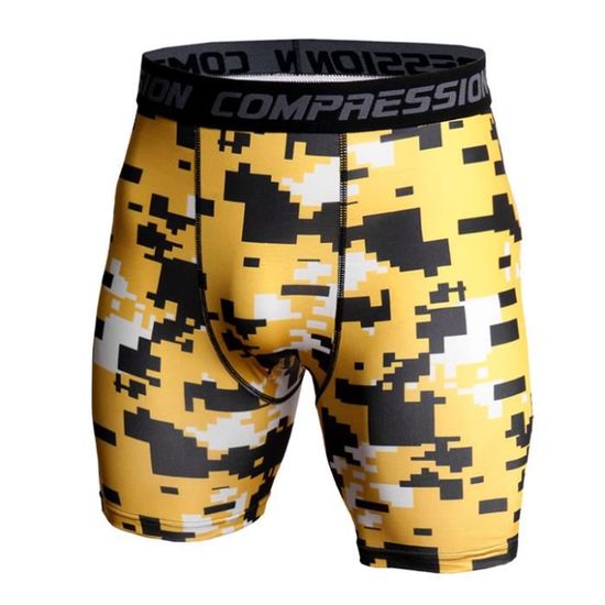 Short,Short moulant à taille élastique pour Homme, Short de Compression ...