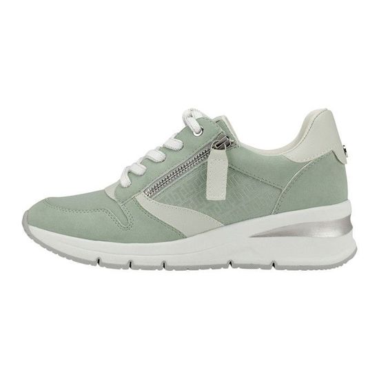 Basket à Lacets Tamaris Femme - Vert - Modèle 136239 - Semelle int ...