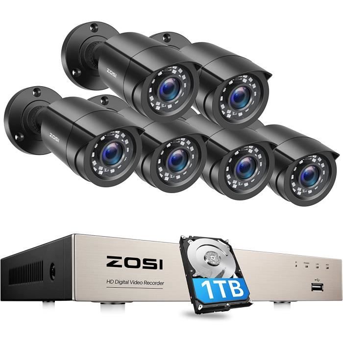 Fhd 1080P Kit Caméra De Surveillance Avec 8Ch 1080P Dvr, Disque Dur De ...