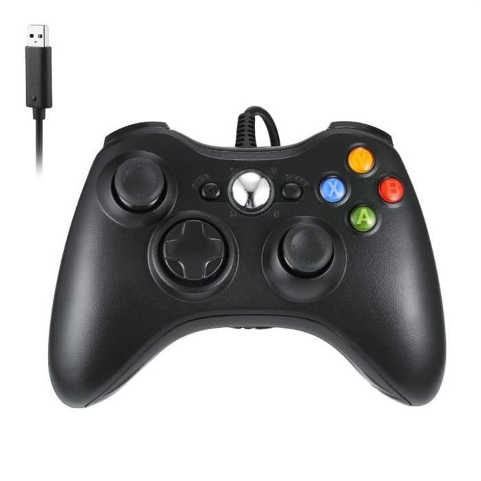 MANETTE JEUX VIDEO Manette filaire Pour Xbox 360 Microsoft Windows ...